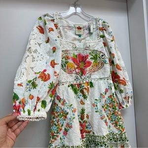FARM Rio | Dresses | Nwt Farm Rio Offwhite Tropical Romance Scarf Mini ...